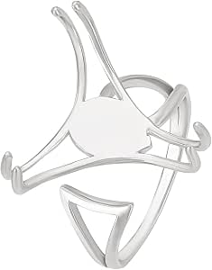 Amazon.com: BENECREAT Triangle 925 Sterling Silver Stone Prong Claw ...