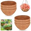 Amazon.com: 6PCS 10 Inch Coco Liner Round Coco Coir Hanging Basket ...