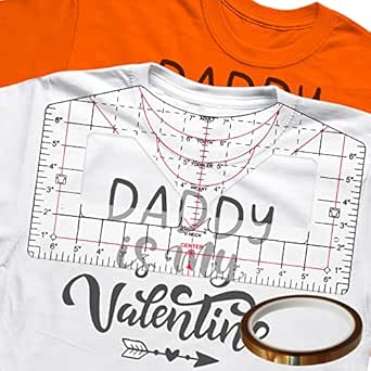 Tshirt Ruler Guide for Vinyl Alignment, Acrylic T Shirt Ruler Alignment ...