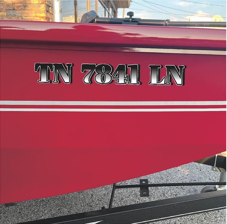 2 Pack Pair Boat Registration Numbers Custom Personalized State ...