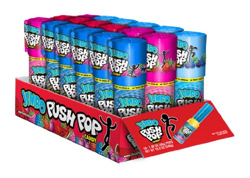 Amazon.com : Bazooka Jumbo Push Pop, 1.06 Ounce (Pack of 18) : Candy ...
