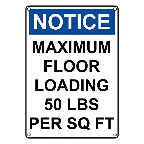 Amazon.com: Weatherproof Plastic Vertical OSHA Notice Maximum Floor ...