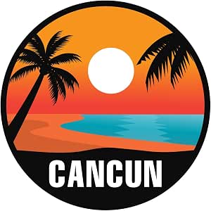 Amazon.com - Cancun, Mexico 3 inch Sticker, S650 (Waterproof Vinyl ...