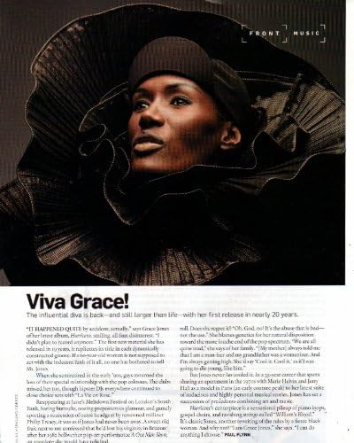 Grace Jones Clipping Magazine photo orig 1pg 8x10 M5445 at Amazon's ...