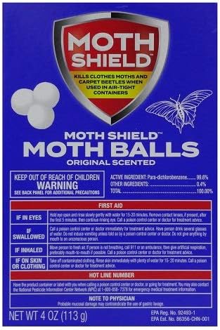 Amazon.com: MOTH BALLS 4 OZ REGULAR BOXED MOTH SHIELD, Case Pack of 24 ...