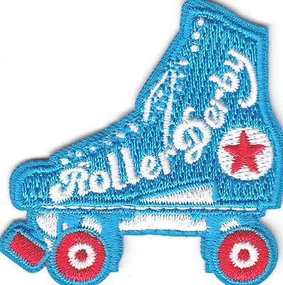 Amazon.com: "ROLLER DERBY" PATCH w/SKATE- Iron On Embroidered Patch ...