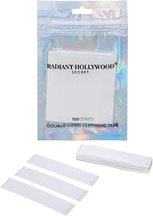 Amazon.com: RADIANT HOLLYWOOD SECRET 100 Strips of Transparent Double ...