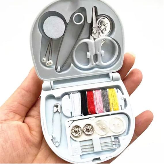 GSVM Mini Travel Sewing Kit - Portable DIY Sewing Tool Kit with Plastic Storage Box - Beginner ...