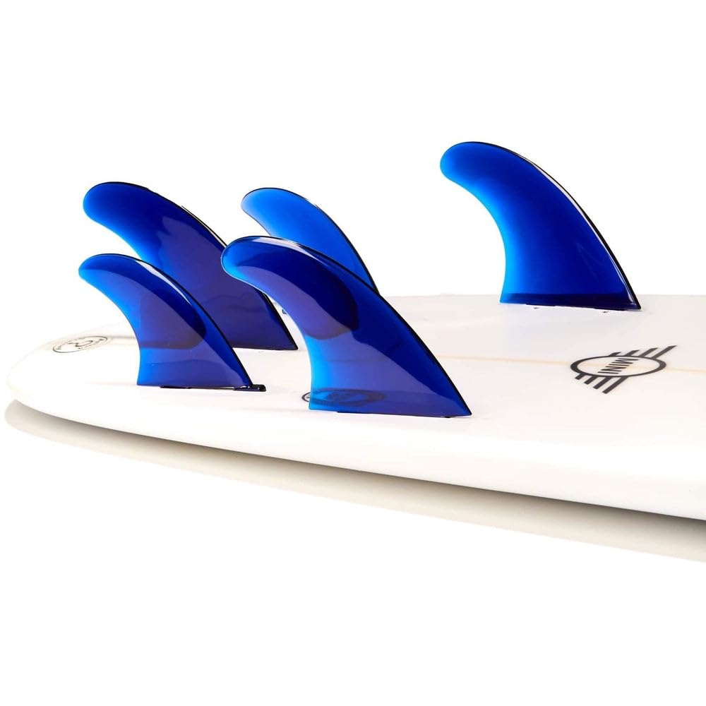 Dorsal Surfboard Fins 5 Fin Set Fcs Compatible Medium Blue | Desertcart ...
