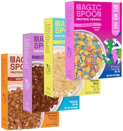 Amazon.com: Magic Spoon High Fiber Cereal - Plant-Based High Protein ...