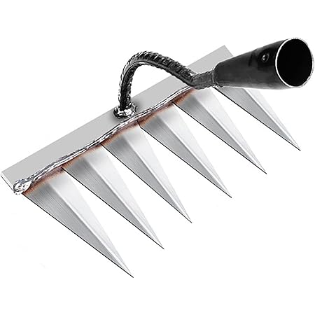 Amazon.com : Ioxzaqo Iron Rake for Gardening and Weeding - Heavy Duty ...