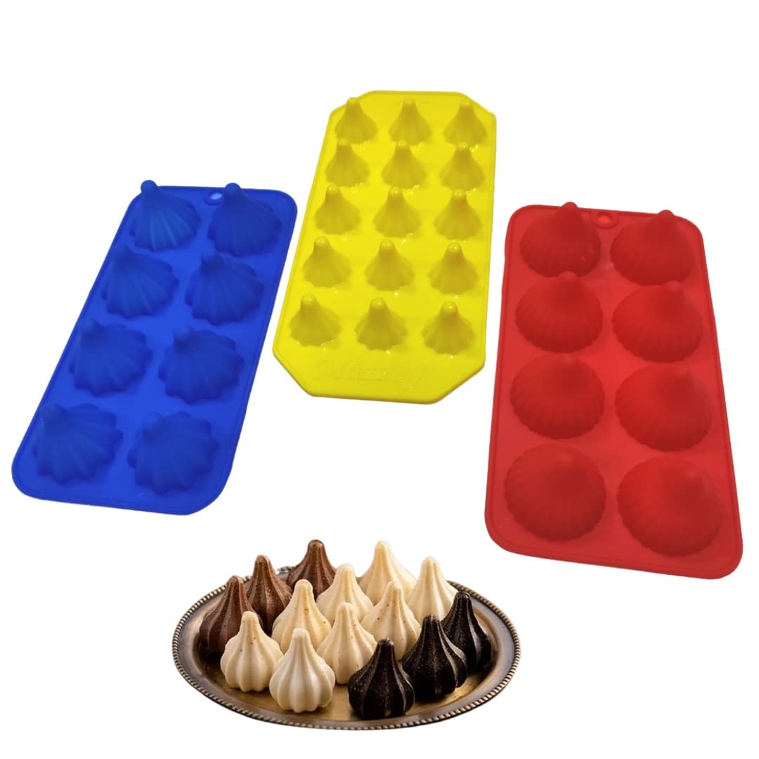 MoldBerry Modak Mould 15 & 8 Cavity Small & Big Modak Shape Silicone ...