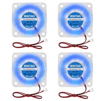 Amazon.com: 4PCS 5010 Cooling Fan 5V RGB 50x50x10mm DC 5V 50mm ...