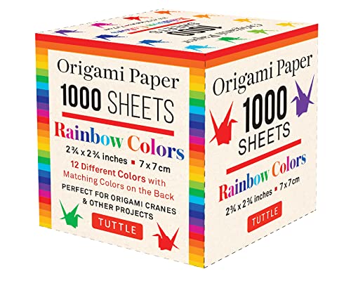 Origami Paper Rainbow Colors 1,000 sheets 2 3/4 in (7 cm): Tuttle ...