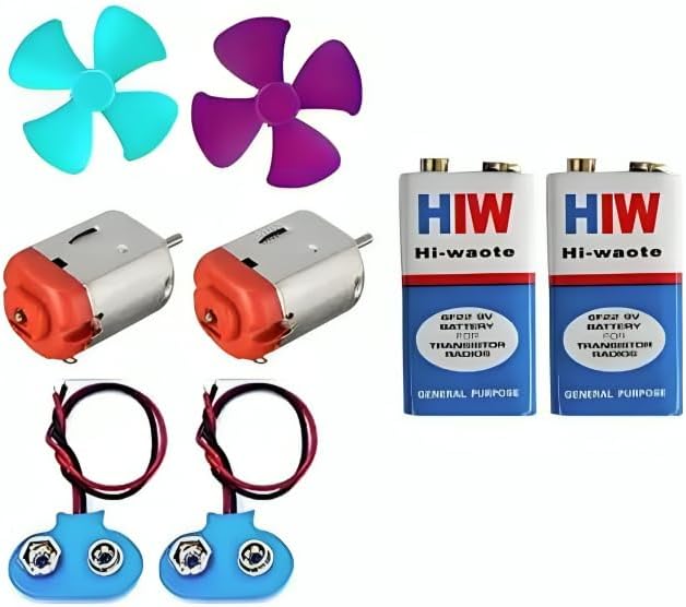 EduKitz, DIY Electronics Project Kit - DC Motor Kit with 2 Toy Motors ...