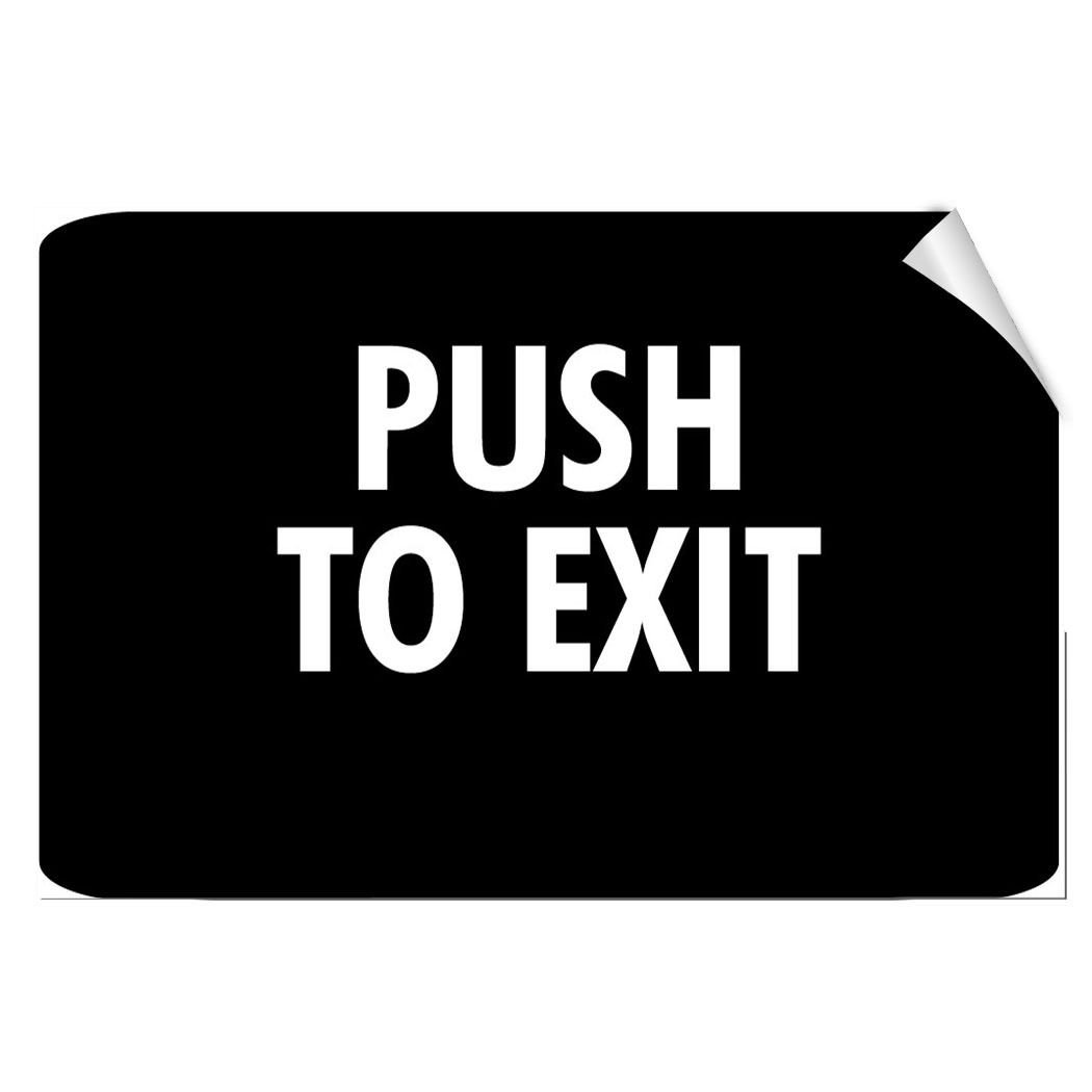 Amazon.com: Push to Exit Style 1 Ada Ada Exit Label Decal Sticker ...