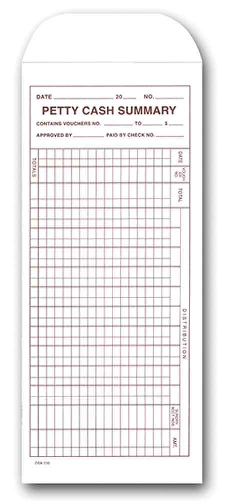 Amazon.com : Petty Cash Summary Envelopes (Accounting Form DSA-230) (50 ...