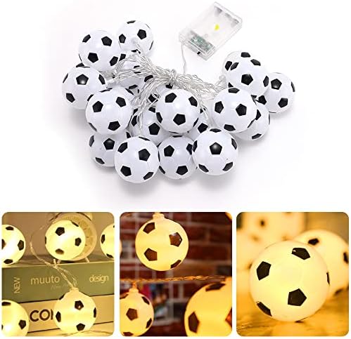 Hileyu Football String Lights LEDs Football String Lights 1.5M Battery ...
