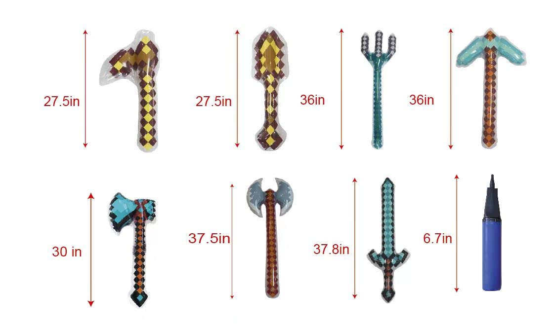 Snapklik.com : Inflatable Weapons Large Size Blow Up Sword Axe Pickaxe ...