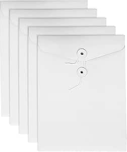 Amazon.com : VANRA Kraft String File Folder Filing Envelope Project File Jacket Document Letter ...