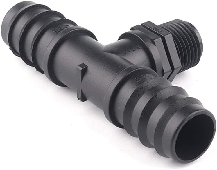 Amazon.com : 5pcs 1/2" 3/4" 16mm 20mm 25mm Threaded Tee Connectors, PE ...