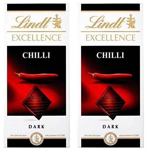 Lindt Excellence Chilli Intense Chocolate 100 GMS (Pack of 2) Free ...