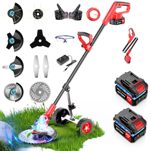 10% OFF: 20000 RPM Electric Weed Wacker Cordless, 12″ Brushless Weed ...