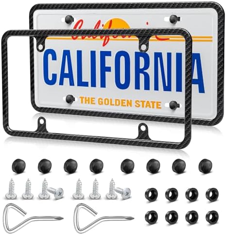 Amazon.com: RED WOLF License Plate Frame Stainless Steel Without ...