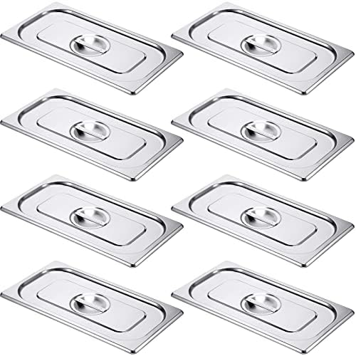 Amazon.com: 10 Pack 1/6 Size Steam Table Pan Covers Universal Handled ...