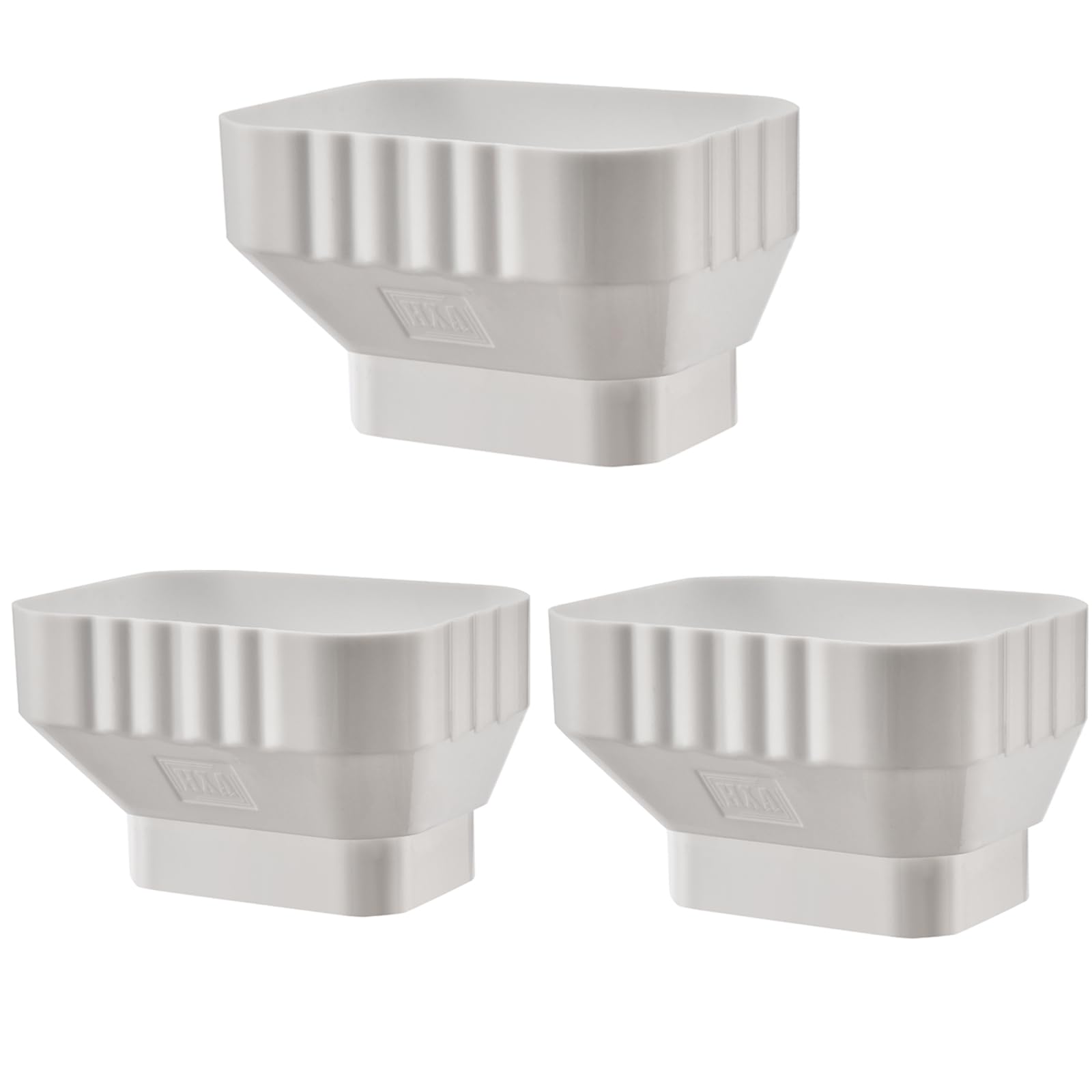 Amazon.com : VYH 3x4 to 2x3 downspout to downspout Adapter White (3 ...