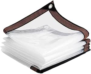 Fiita 6.6x13FT Clear Tarp Heavy Duty Waterproof, Outdoor Plastic Cover ...