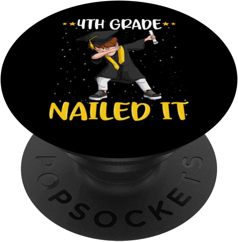 Fourth 4th Grade Nailed It Graduated Boy Class Of 2022 Kids PopSockets ...