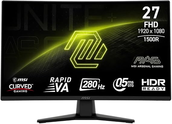 Amazon.com: MSI MAG 274CXF 27-inch 1920 x 1080 (FHD) Curved Monitor ...