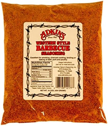 Amazon.com : Adkins Western Style Barbecue Seasoning 16 Oz Bags (Pack ...