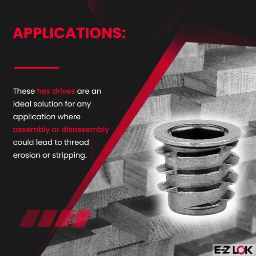 Snapklik.com : E-Z LOK - 908125-13 E-Z Lok Threaded Insert, Zinc, Hex ...
