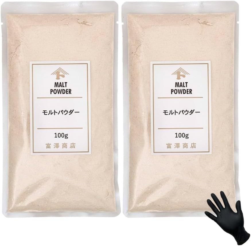 Amazon.co.jp: 富澤商店(TOMIZ) モルトパウダー 100g おまけ 使い捨て手袋付属 (2個) : 食品・飲料・お酒