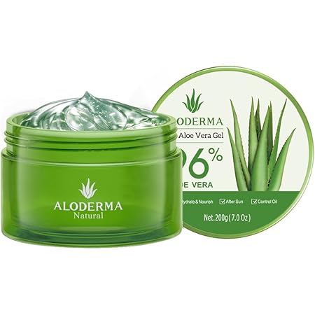 Amazon.com : Aloderma Organic Pure Aloe Vera Gel Made with 96% USDA Organic Aloe Vera within 12 ...