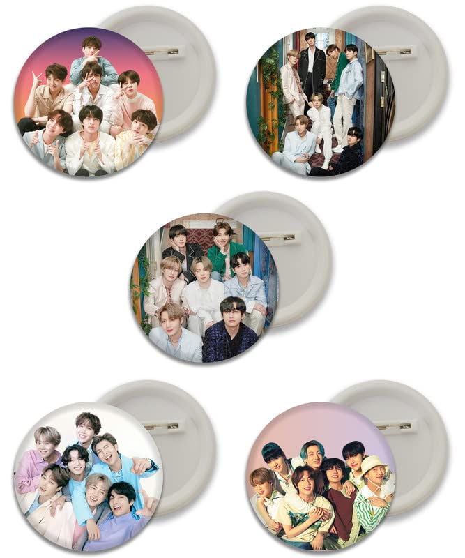 D2C Plastic Premium BTS Round Pin Button Badge - Perfect for Boys ...
