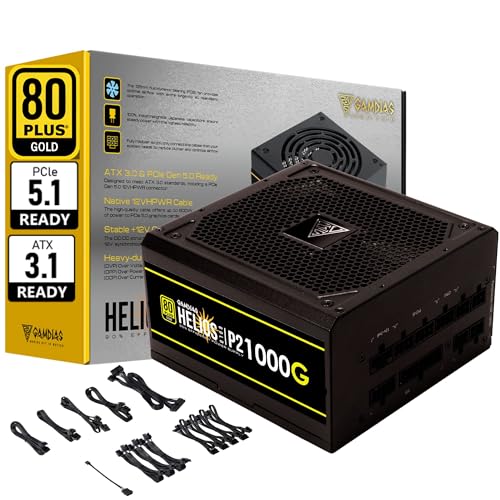 GAMDIAS HELIOS P2-1000G 1000 W 80+ Gold Certified ATX Power Supply ...
