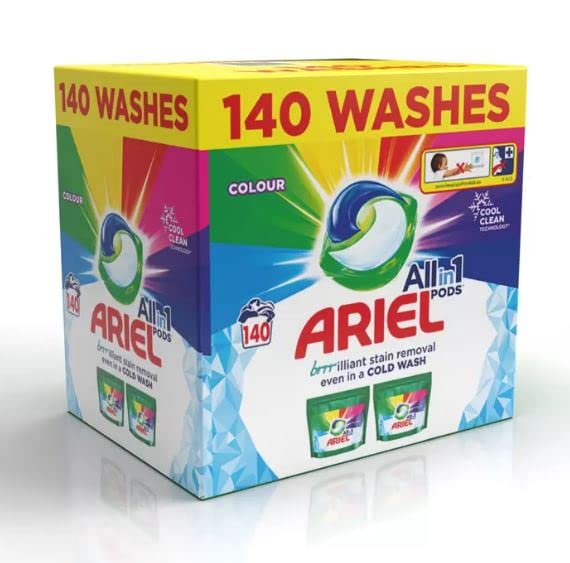 Ariel All in One Colour Washing Capsules/Pods laundry detergent - 140 ...