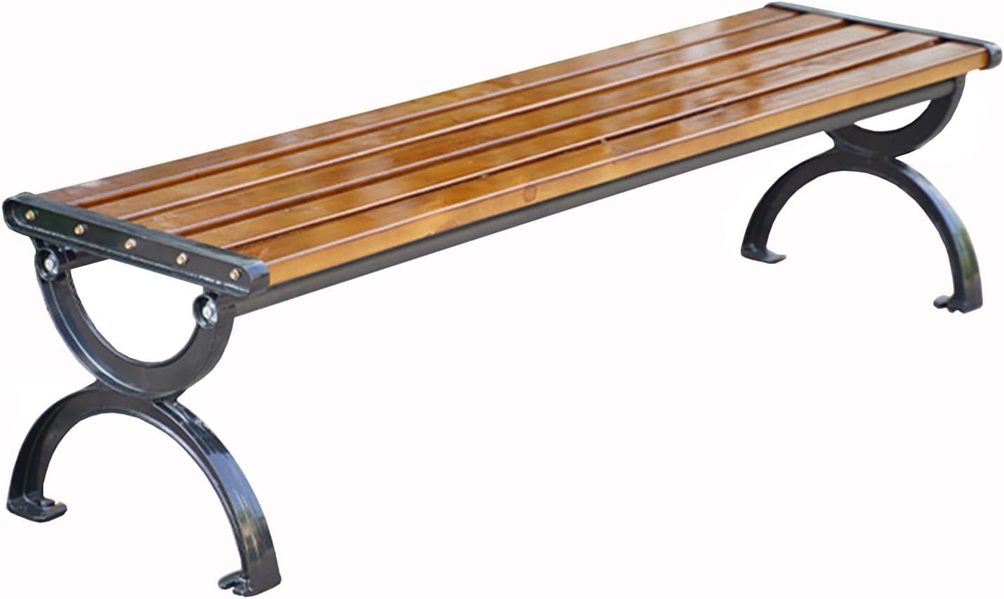 HZEPDVT Double Garden Bench without Backrest, Outdoor Bench, Anti ...