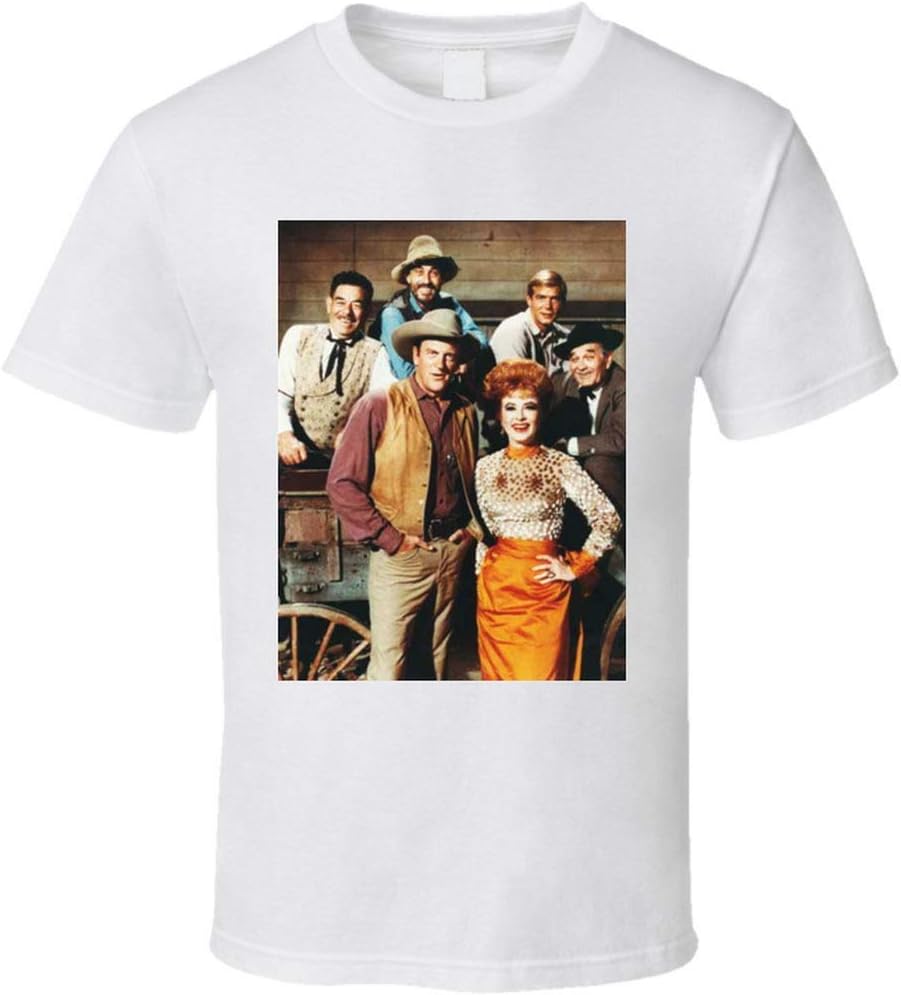 Amazon.com: Qanipu LNtees Gunsmoke Cast Retro Tv Show T Shirt White XXL ...