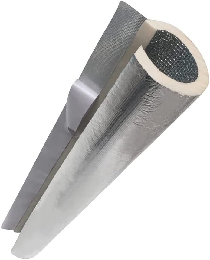 HAIRIT Pipe Insulation Lagging, ID 22mm-65mm, Double Aluminum Foil ...