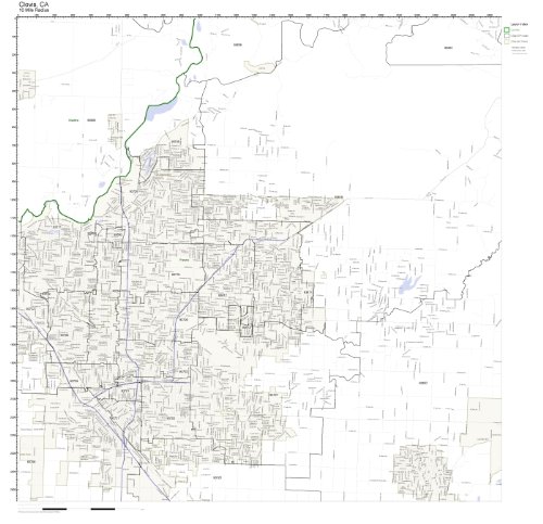 Amazon.com: Working Maps Clovis, CA Zip Code Map Laminated : Office ...