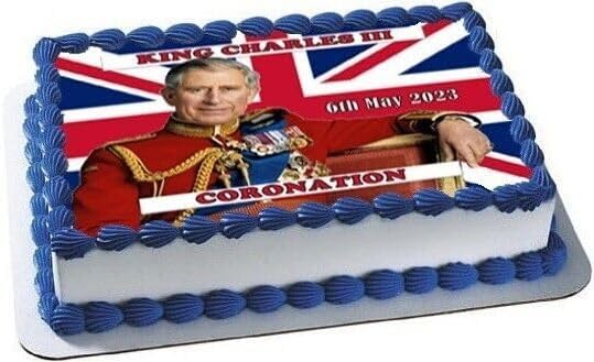 KING CHARLES III CORONATION A4 RICE WAFER PAPER EDIBLE TOPPER 20CM X ...