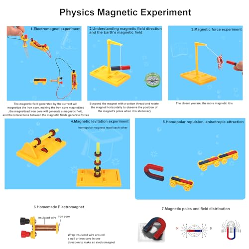 Snapklik.com : Kids Magnet Kit Physics Science Electromagnet Experiment ...