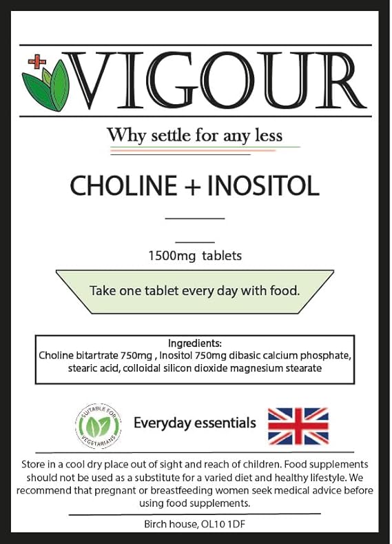 Choline + Inositol - 120 High Strength 1500mg Tablets : Amazon.co.uk ...