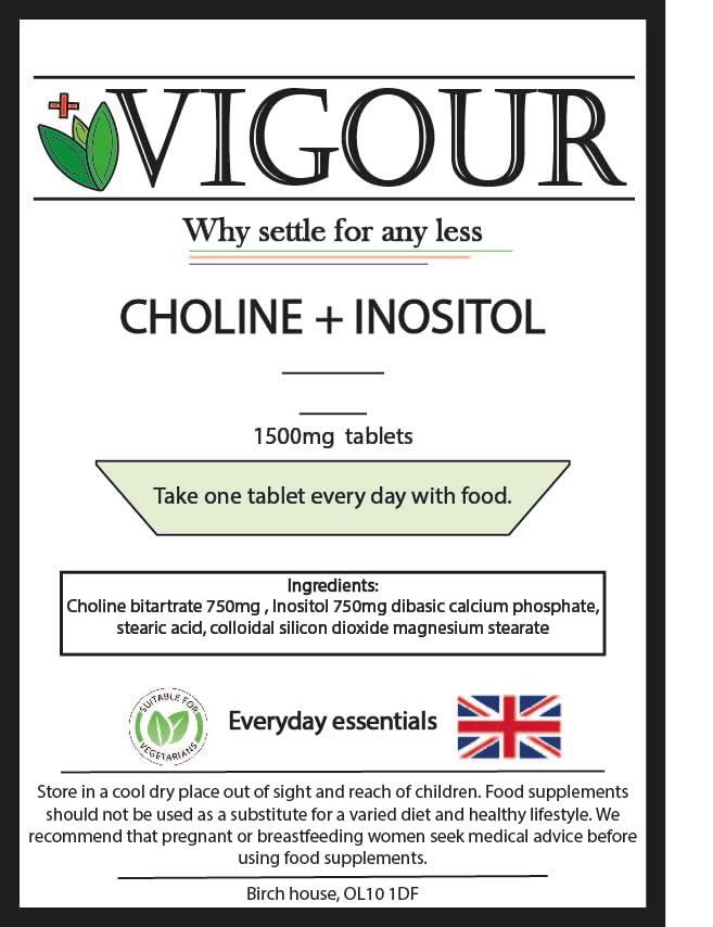 Choline + Inositol - 120 High Strength 1500mg Tablets : Amazon.co.uk ...
