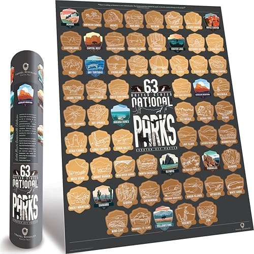 Amazon.com: National Parks Scratch Off Poster 17x24" Large US National ...