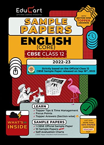 Educart CBSE Class 12 Sample Paper ENGLISH CORE 2023 (Sample Question ...